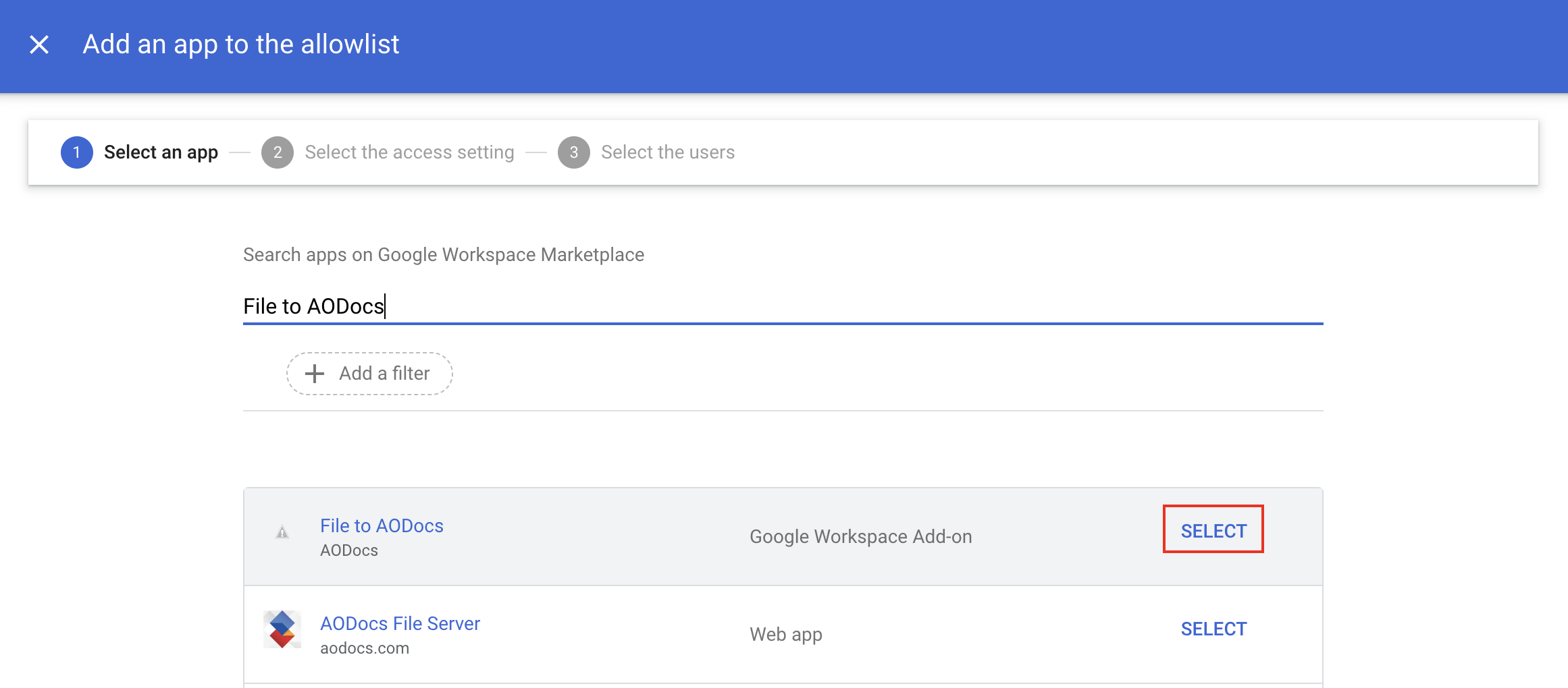 Set up your Workspace and install the Gmail add-on – AODocs Knowledge Base