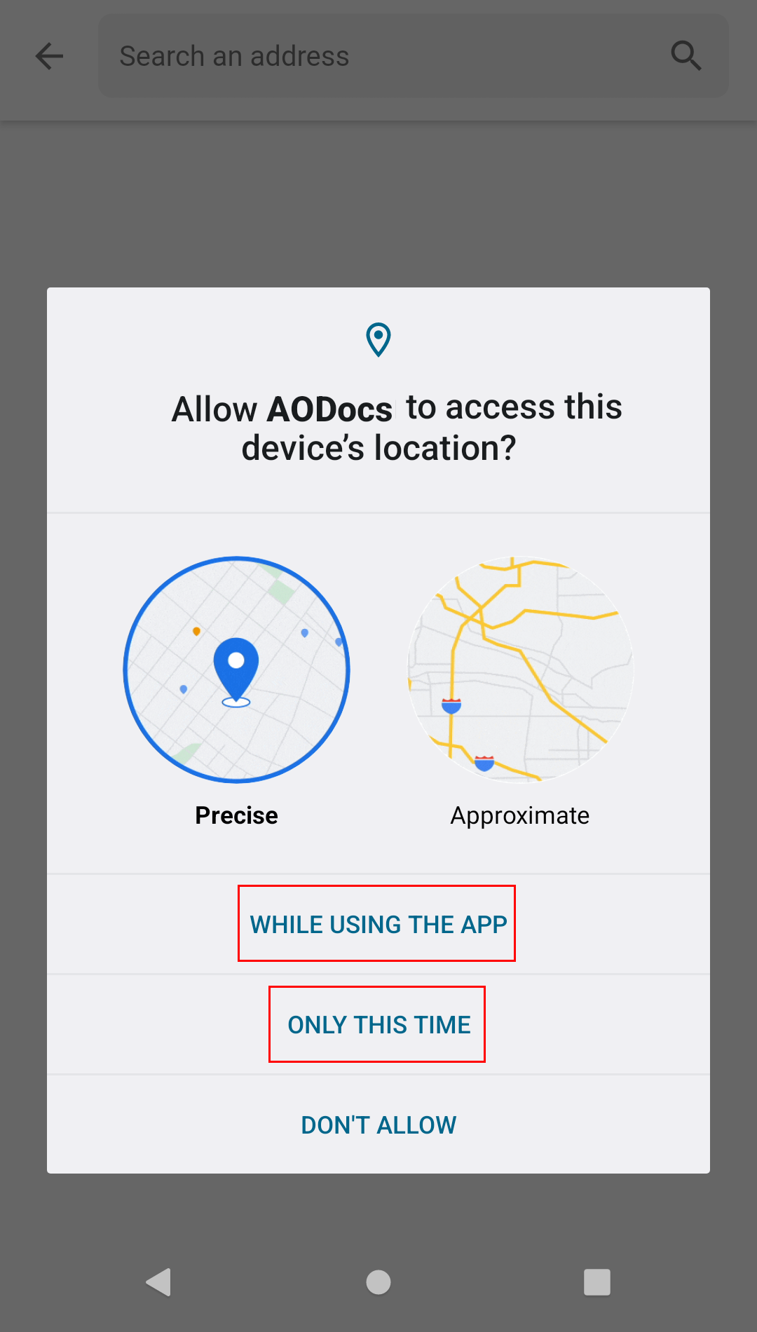 AODocs mobile: authorizations and permissions – AODocs Knowledge Base