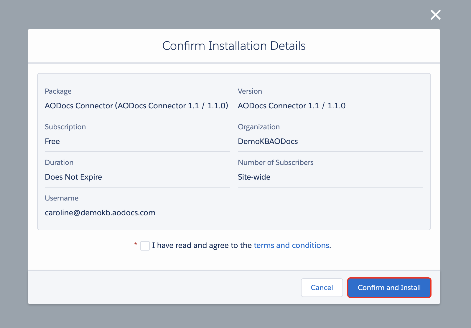 Install And Set Up The Aodocs Salesforce Connector Aodocs Knowledge Base 2370
