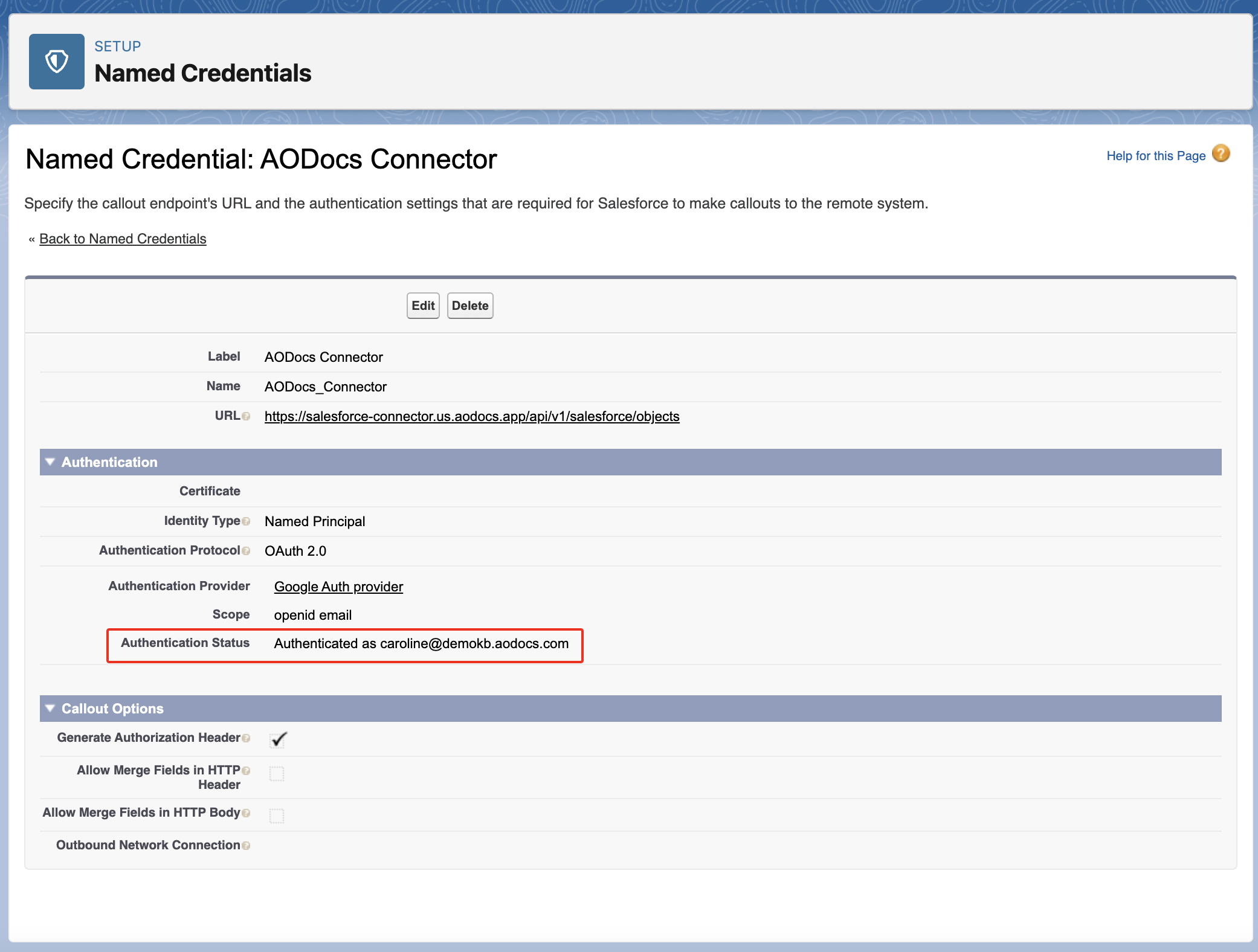 Install And Set Up The Aodocs Salesforce Connector Aodocs Knowledge Base 1749
