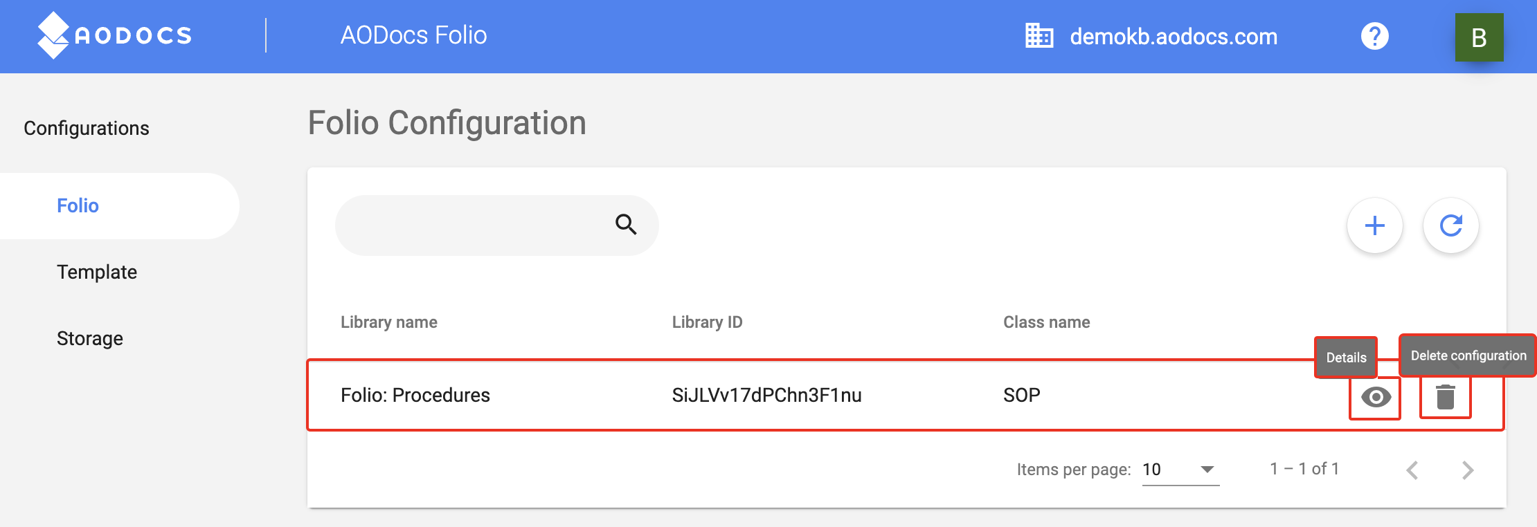 Create Folio configurations – AODocs Knowledge Base