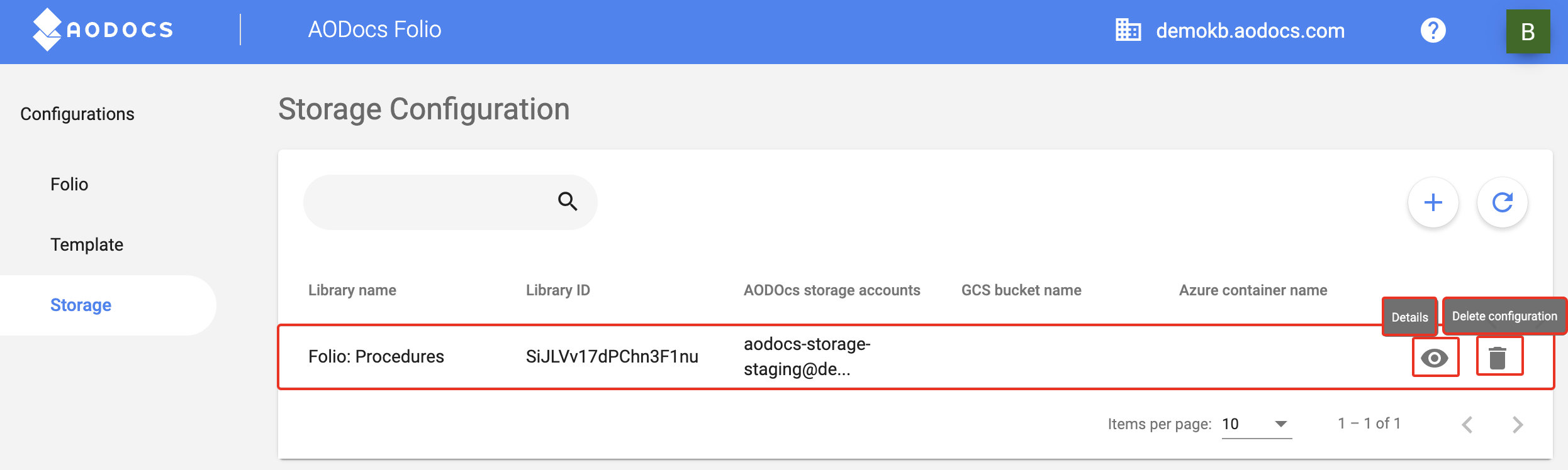 Create Folio configurations – AODocs Knowledge Base