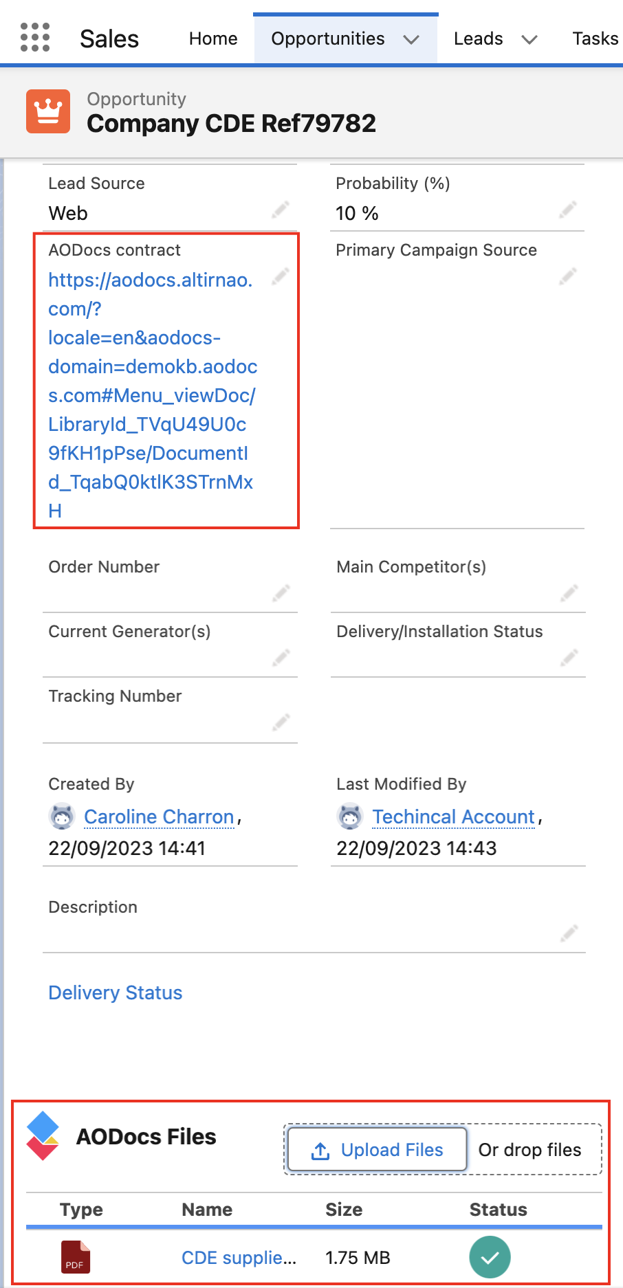 Aodocs Salesforce Connector What Happens In Salesforce And Aodocs Aodocs Knowledge Base