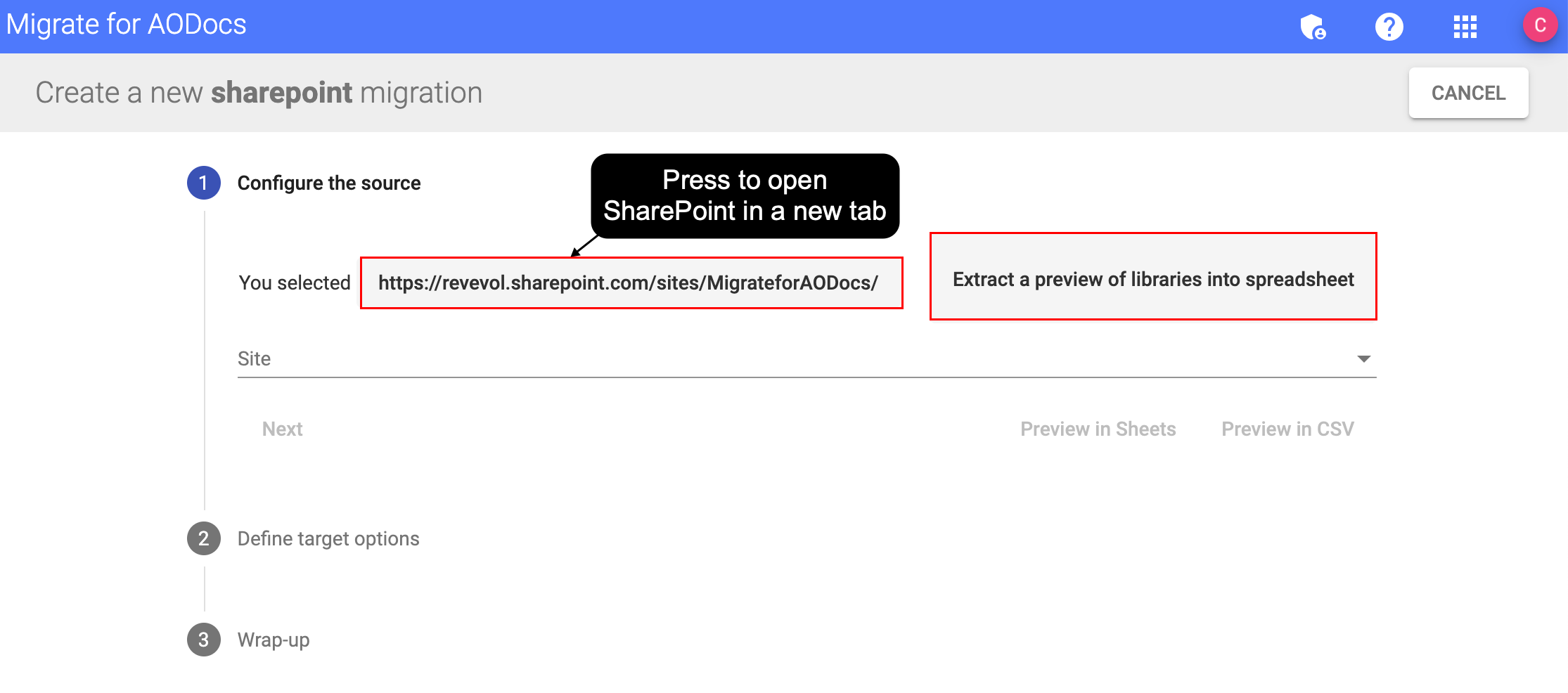 Configure migrations from SharePoint – AODocs Knowledge Base