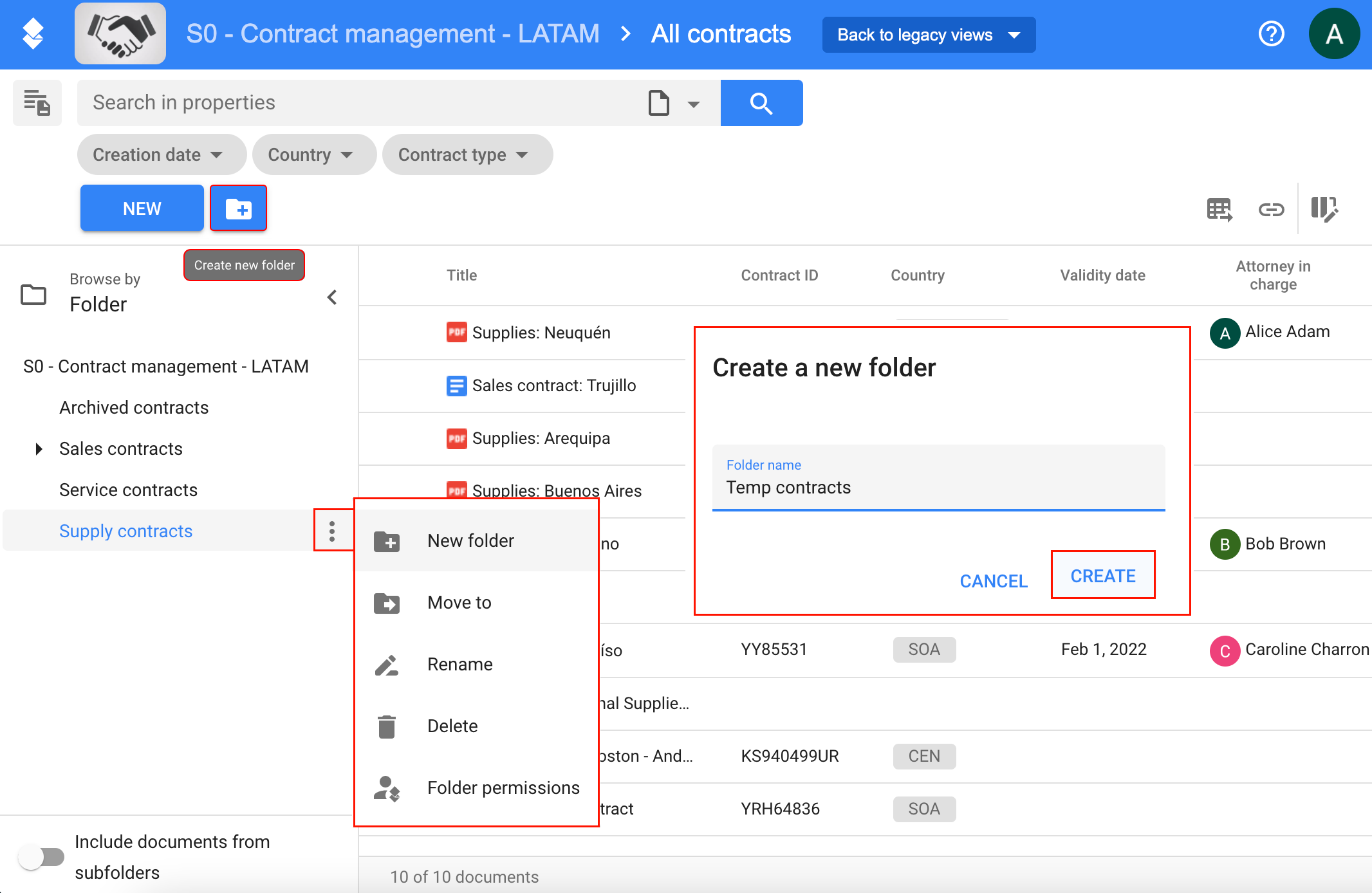 Create New Folders In Aodocs Aodocs Knowledge Base 