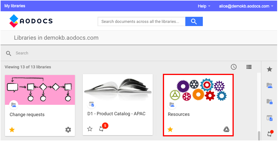 Switch between the AODocs interface and Google Drive – AODocs Knowledge Base