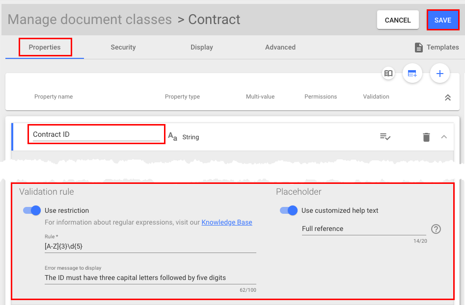 Configure Data Validation For Custom Properties Aodocs Knowledge Base 