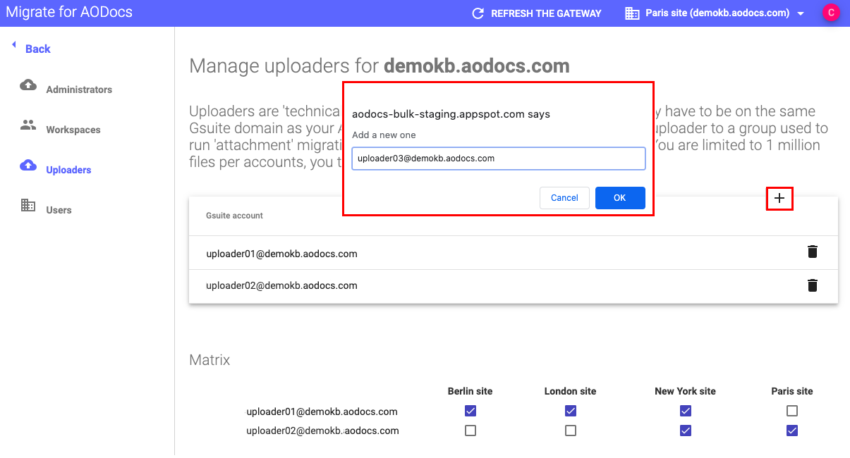 Administrators: Set up and manage Migrate for AODocs – AODocs Knowledge Base