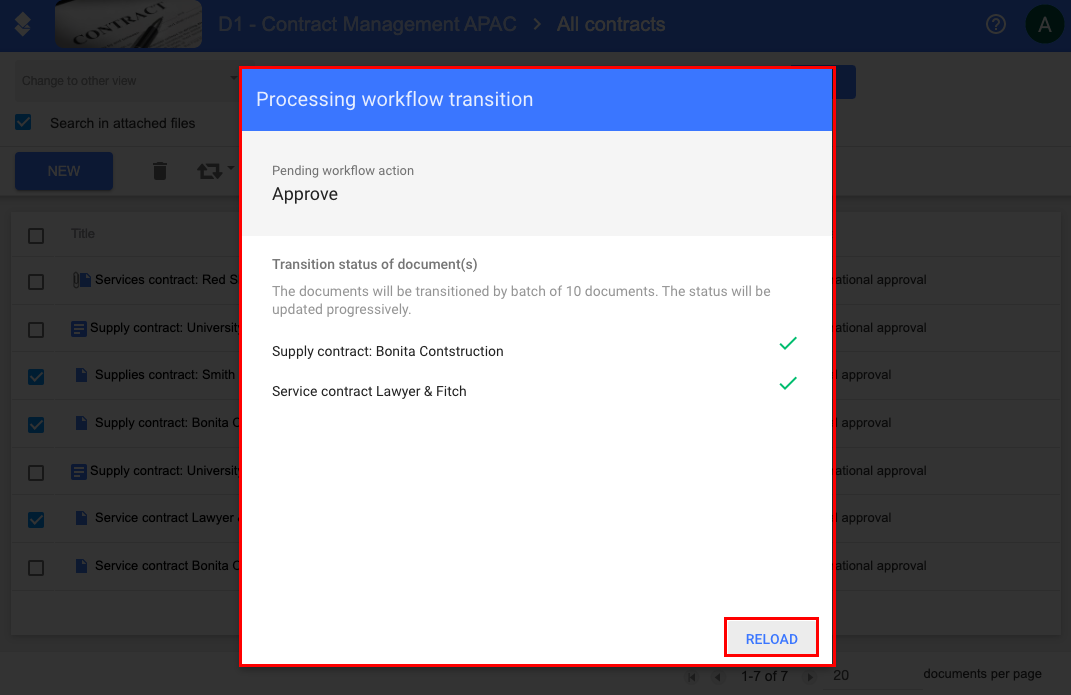 Perform workflow actions – AODocs Knowledge Base