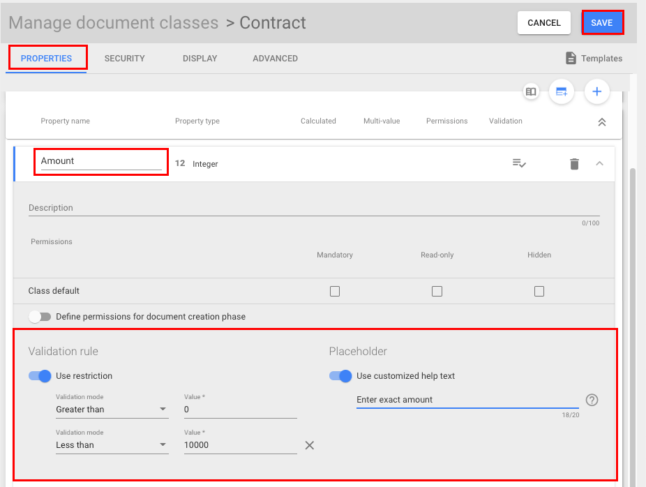 Configure data validation for custom properties – AODocs Knowledge Base