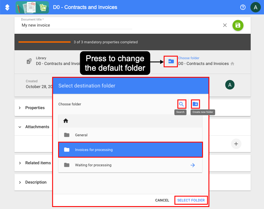 Create documents in Document Management libraries – AODocs Knowledge Base