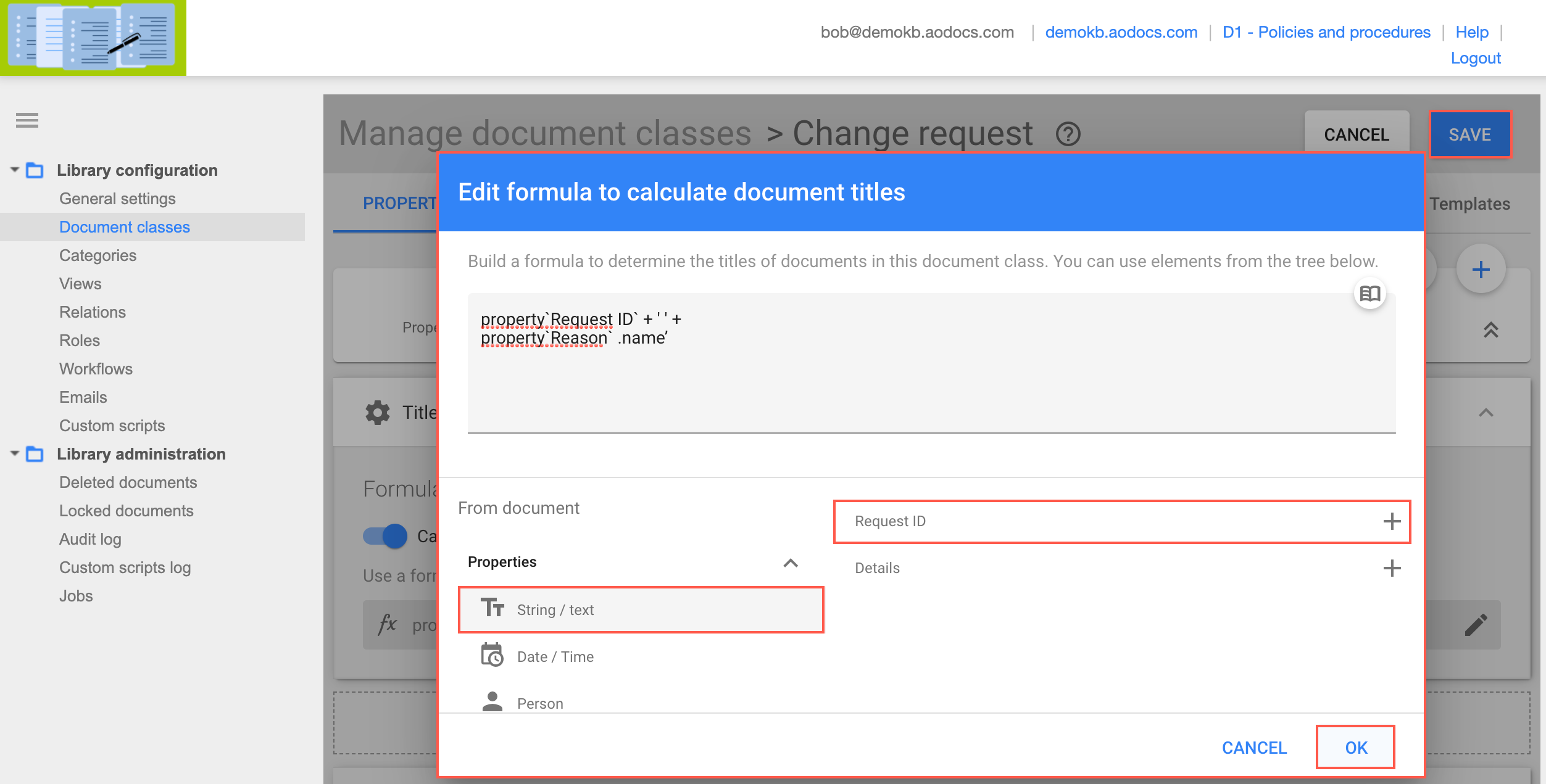 Configure Conditional Logic To Calculate Document Titles Aodocs Knowledge Base 2634