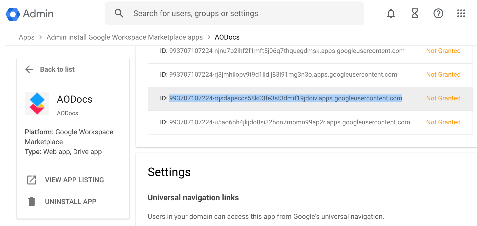Deploy the AODocs Smartbar to your domain – AODocs Knowledge Base