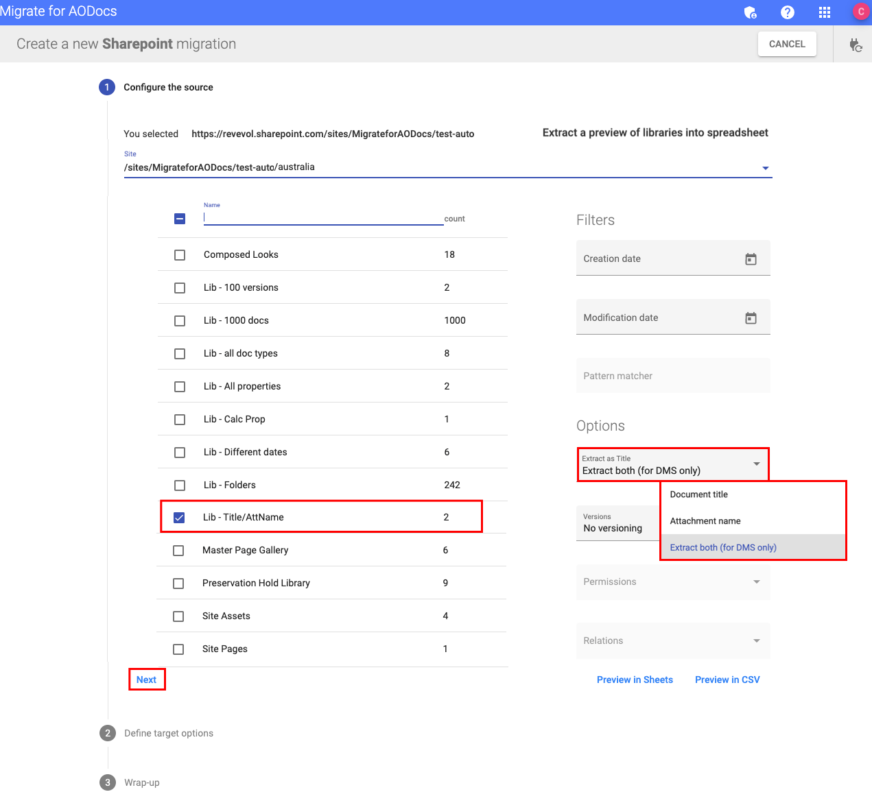 Configure migrations from SharePoint – AODocs Knowledge Base Configure migrations from SharePoint – AODocs Knowledge Base