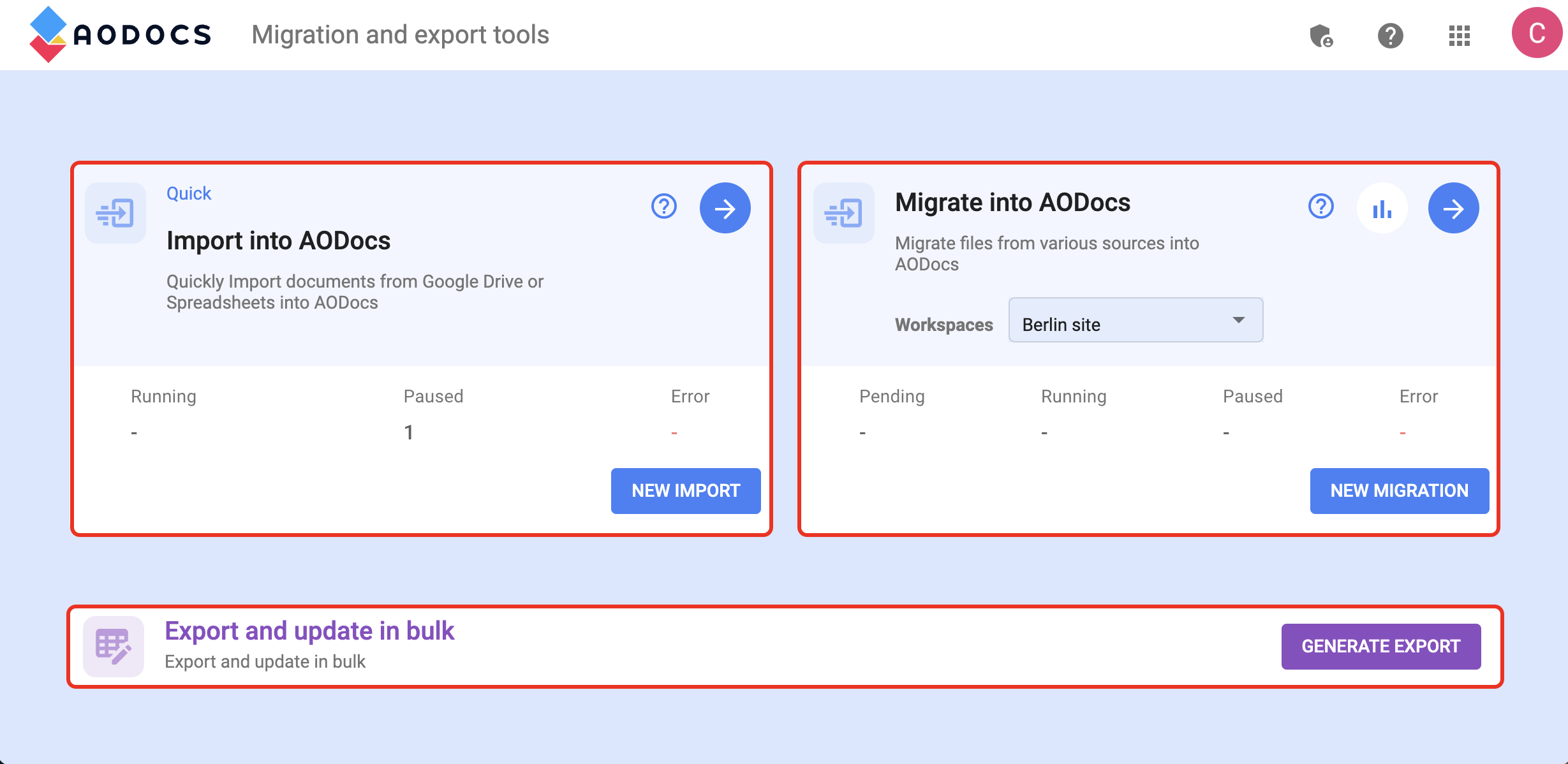 Getting started with Migrate for AODocs – AODocs Knowledge Base